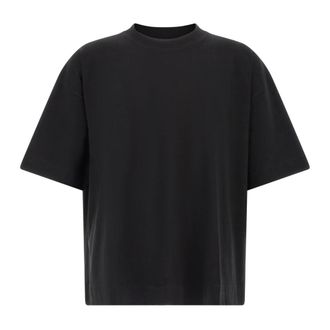 Dries Van Noten Heno Baumwolljersey T-Shirt mit Rundhalsausschnitt - - Tops - Herren - Schwarzk - M