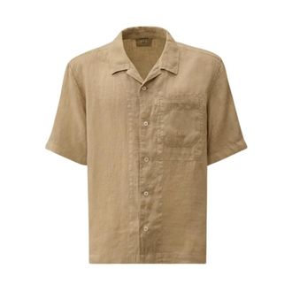 C.P. Company Kurzarmhemd aus Popeline - - Shirts - Herren - Beige - L