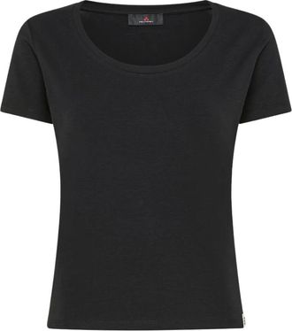 Peuterey Femme, Tops, Noir, Taille: 40 FR T-shirt en Coton Stretch Noir