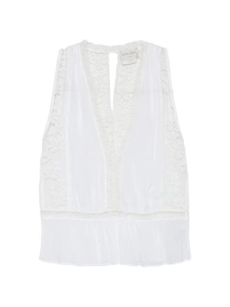 Forte_Forte Top Voile Co/Se Et Dentelle