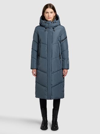 Khujo Steppmantel KHUJO SONJE6, Damen, Gr. XXL, dim blau, 100% Polyester, unifarben, loose fit, eingesetzt elastischer Bund, M&auml;ntel Steppmantel, Topseller