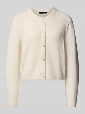Oui Strickjacke mit Rundhalsausschnitt und Knopfleiste