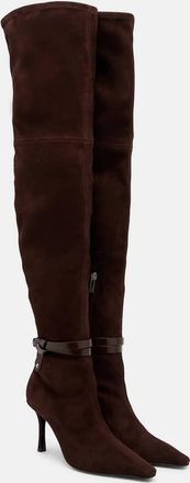 Jimmy Choo London Overknee-Stiefel Camie 85 aus Veloursleder