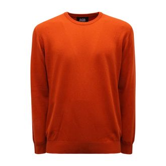 Alpha Studio Kaschmir Pullover Tamarindo Modell Stilvoll - - Knitwear - Herren - Orange - L