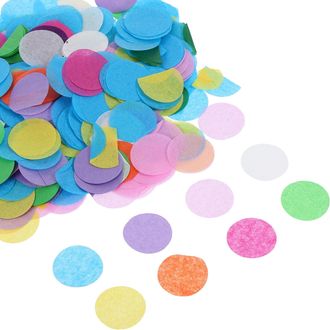 Cabilock 15 St&uuml;ck Pack Mehrfarbiges Rundes Seidenpapier Konfetti 25cm Buntes Party und Hochzeitskonfetti f&uuml;r Tischdekoration Geburtstagsfeiern und Luftballons