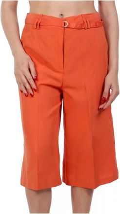Liu Jo Femme, Shorts, Orange, Taille: 44 FR Shorts Bermuda en lin