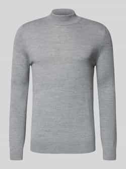 Christian Berg Strickpullover aus Woll-Mix mit Stehkragen