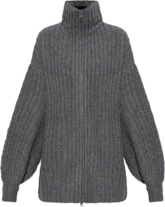 Lisa Yang Cardigan mit Ballonärmeln - Grau