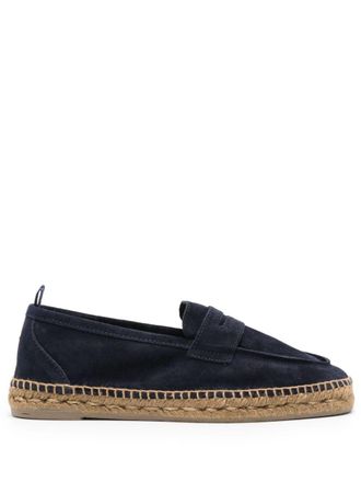 Castaner espadrilles en raphia tress&eacute; - Bleu