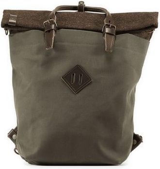 Bleu de Chauffe Sac &agrave; dos Woody en coton et cuir
