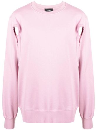 Botter sweat en coton biologique à découpes - Rose