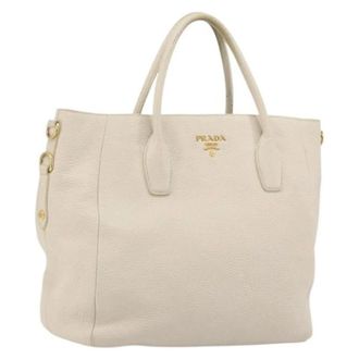Prada Sac cabas vintage pr&eacute;-poss&eacute;d&eacute; - Femme - Pre-owned - Beige - Taille: ONE Size