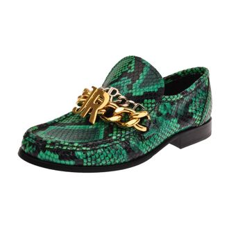 John Richmond Mokassin mit Kette und Logo-Detail - Eleganz mit starkem Charakter - - Shoes - Herren - Gr&uuml;n - 41 EU
