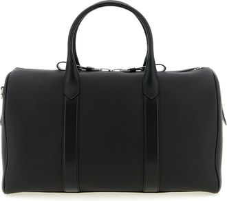 Tom Ford Homme, Sacs, Noir, Taille: ONE Size Sac de voyage moyen en cuir