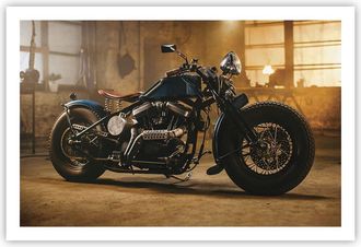 Arttor Poster ohne Rahmen Harley-Davidson Motorrad Motor Deko 91x61cm Wandposter Art Prints Wandbilder Dekoration Wohnzimmer Schlafzimmer K&uuml;che Wanddeko Bild