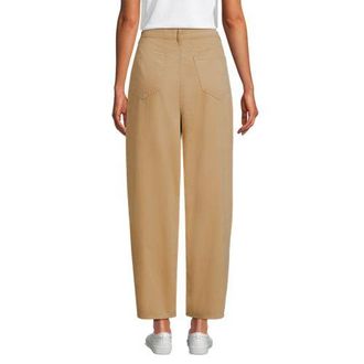 Lands End Barrel-Feincordhose High Waist, Damen, Gr&ouml;&szlig;e:44 regular, Wei&szlig;, by Lands End