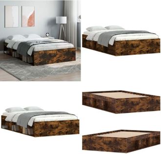 vidaXL Bettgestell R&auml;uchereiche 120x190 cm - Holzbettfassungen - Massivholzbette - Bettkasten - Doppelbett - Landhausm&ouml;bel - Home & Living