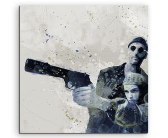 Paul Sinus Art Leon Der-Profi Aqua 60x60cm - Splash Art Paul Sinus Wandbild auf Leinwand - Malerei, Kunstbild, Aquarell, Fineartprint