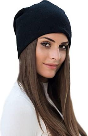 Generic Bonnet Femme Hiver Bonnet Femme Chapeau Femme Hiver Confortable Classique - Pull-on Laine Tricot&eacute;e Hiver, Uni &Eacute;l&eacute;gant, Polyvalent pour Bureau, Ville O