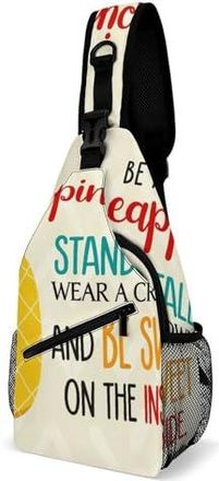 Generic Sacoche Port&eacute; &eacute;paule Sois un ananas Casual Sling Bag Multifonction Sac &agrave; Poitrine pour Voyage Camping Cyclisme