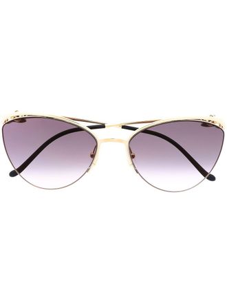 Cartier lunettes de soleil &agrave; monture papillon - Or
