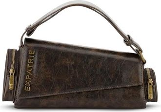 Expatrié Sac à Main Porté Épaule Femme Marron - Grace - Sac à Bandoulière Asymétrique en Simili Cuir pour le Jour et la Nuit - Y2K Sac en Cuir Vintage - Style 