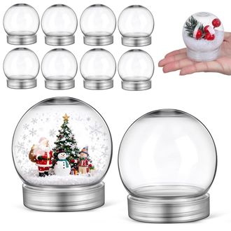 Yarnow 30 St&uuml;ck Kunststoff-Schneekugeln DIY Klare Bef&uuml;llbare Schneekugeln Mit Drehver F&uuml;R Partydekoration Und Bastelsets Zur Lagerung Von S&uuml;&szlig;Igkeiten Und Ges