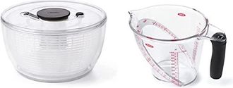 Oxo Good Grips - Essoreuse à salade OXO - Transparente - 6 L & Good Grips - Pichet mesureur - Verre doseur pour la cuisine - Grande taille - 1 L