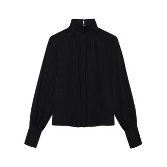 Anine Bing Femme, Blouses et Chemises, Noir, Taille: 36 FR Anne Draped Blouse
