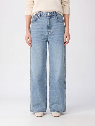 Frame Denim The Crochet Bow Wide Leg Jeans mit hoher Taille und Spitzeneins&auml;tzen