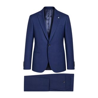 Luigi Bianchi Mantova Single Breasted Suits - - Suits - Herren - Blau - M