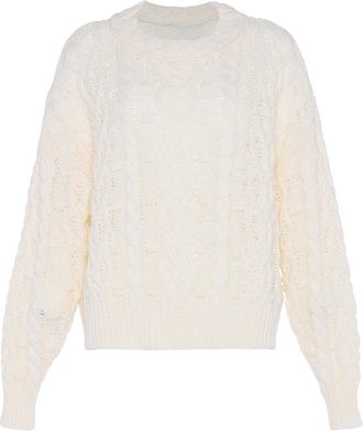 Faina Pullover Damen Wollwei&szlig;