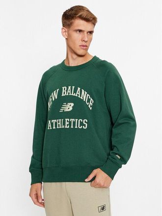 New Balance Sweatshirt Athletics Varsity Fleece Crewneck MT33550 Gr&uuml;n Regular Fit