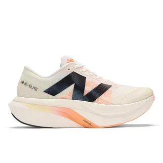 New Balance Femme FuelCell SuperComp Elite v4 en Blanc/Beige/Orange, Synthétique, Taille 36.5