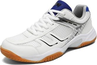 Generic Qynthra Chaussures dentra&icirc;nement Homme Femme Basses Indoor Semelle amortie Maintien s&eacute;curis&eacute; pour mouvements Flexibles,Whiteblue,41 EU