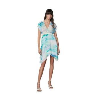 Patrizia Pepe Femme, Robes, Bleu, Taille: 38 FR Aquatic Camu Dress