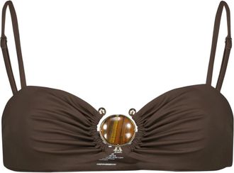 CHRISTOPHER ESBER Femme, Maillots de bain, Brun, Taille: 40 FR Mineral Stone Bandeau
