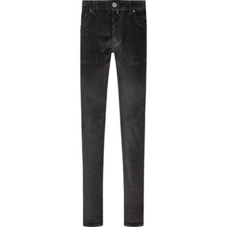 Jacob Cohen Pantalons en velours c&ocirc;tel&eacute; coupe Regular Slim - Homme - Jeans - Gris - Taille: W36