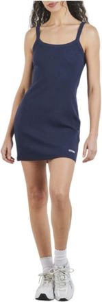 Guess Femme, Robes, Bleu, Taille: 42 FR Stella Rib Dress