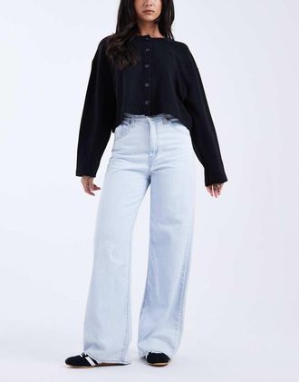 Levi's Jean baggy cintr&eacute; et d&eacute;lav&eacute;-Bleu