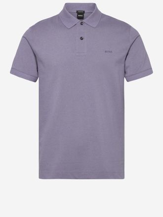HUGO BOSS Mens Polo Shirt Cotton Lilac T-shirts And Polos