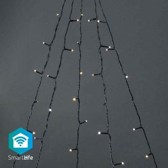 Nedis Smartlife weihnachtsbeleuchtung baum wi fi warm bis kaltwei 200 leds 200 m 5 x 4 m android ios