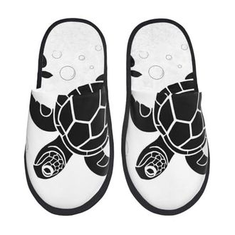 Generic Famille De Tortues Marines Homme Femme Chaussures De Maison Chaud Slippers Respirantes Chaussons Pour Ext&eacute;rieur Hiver Maison L