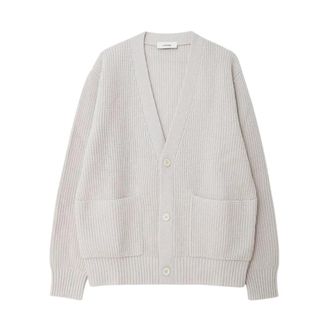 Lardini Rippstrick-Strickjacke mit aufgesetzten Taschen - - Knitwear - Damen - Beige - XL