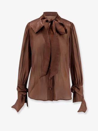 Actualee Satin shirt with padded shoulders - ACTUALEE - gender_Woman