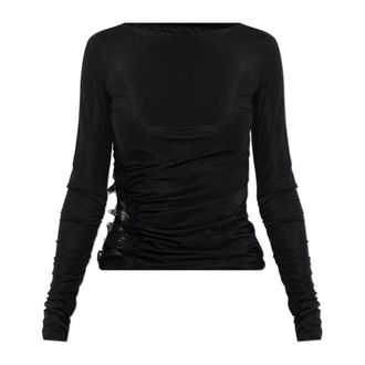 Blumarine Femme, Tops, Noir, Taille: 36 FR Back-Laced Top
