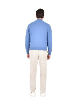 Drumohr Mens Reversible Cashmere Jacket Light Blue