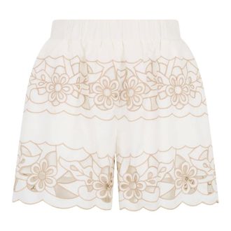 Red Valentino Femme, Shorts, Blanc, Taille: 34 FR Pantalons