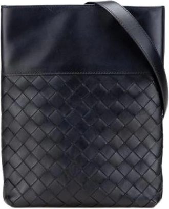 Bottega Veneta Sac bandouli&egrave;re Pre-owned tress&eacute; - Femme - Pre-owned - Noir - Taille: ONE Size