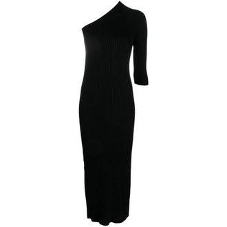 &Aacute;eron Schwarzes Geripptes Maxikleid - - Dresses - Damen - Schwarzk - XS